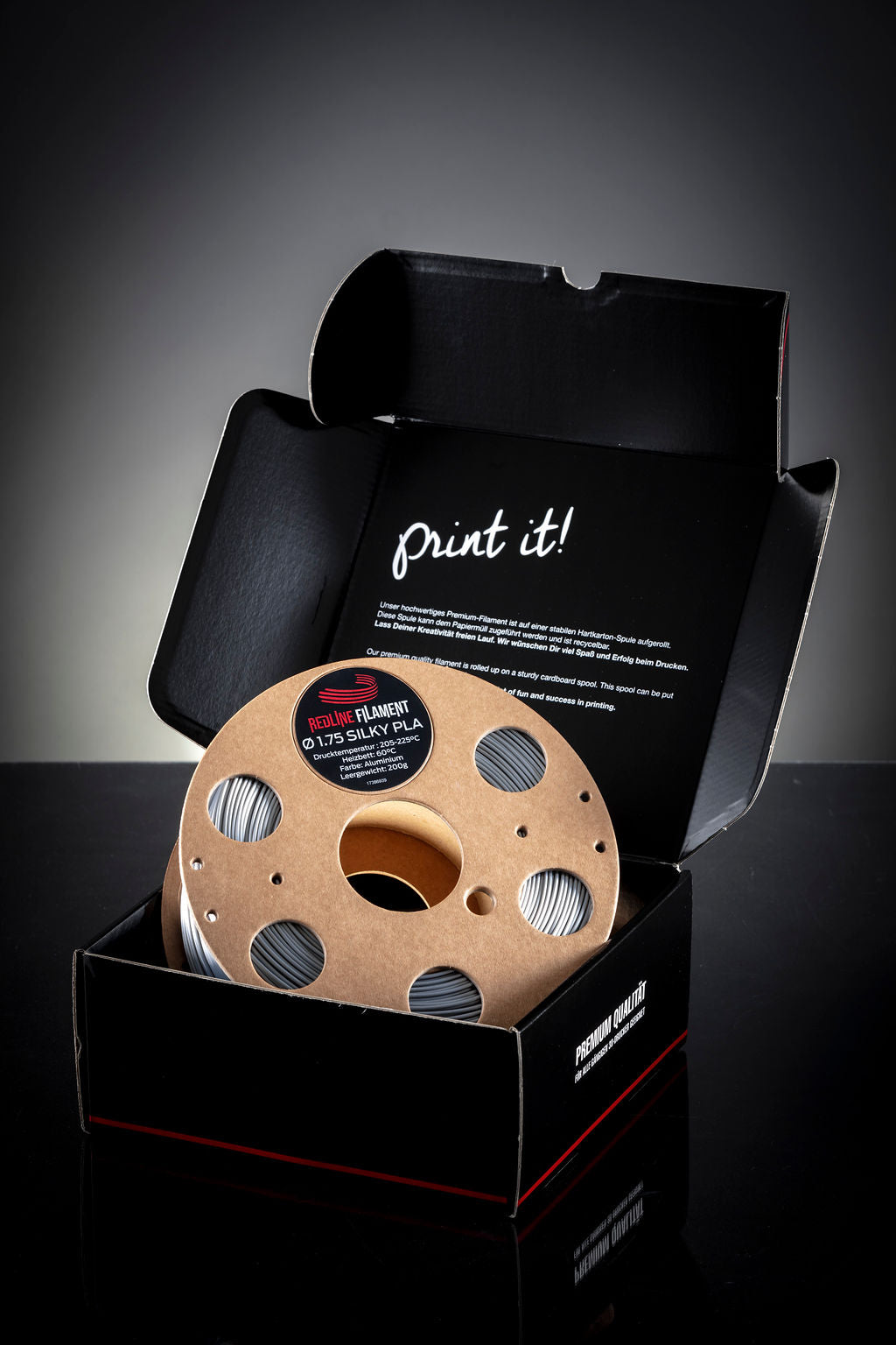 Silky PLA Aluminium - REDLINE FILAMENT